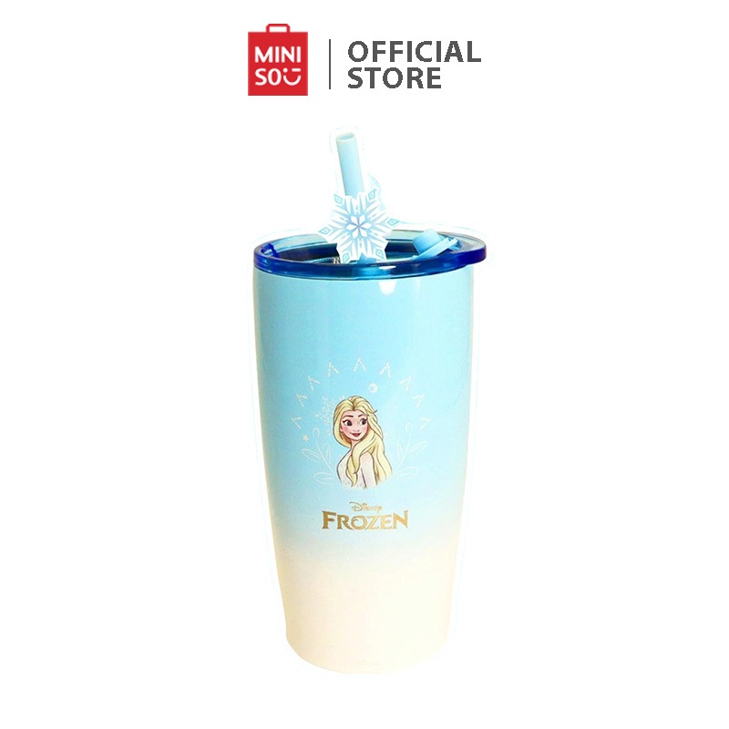 MINISO Disney Frozen Collection 2.0 Stainless Steel Tumbler with Straw ...