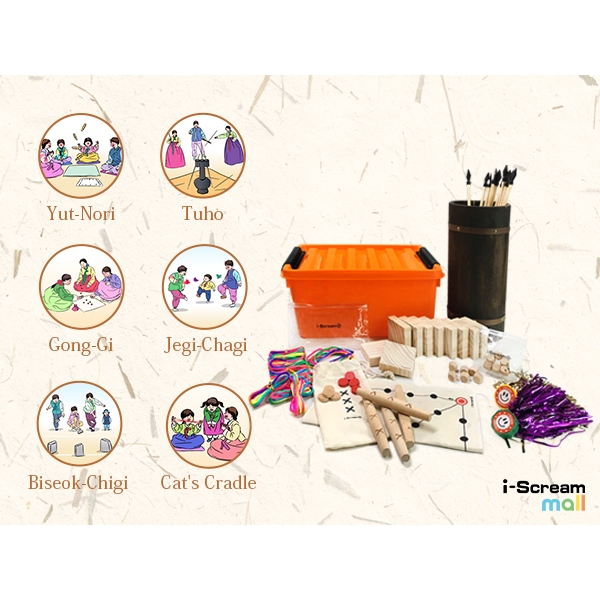 i-Scream Korean Traditional Game Set - 6 Games/Activities with Storage ...