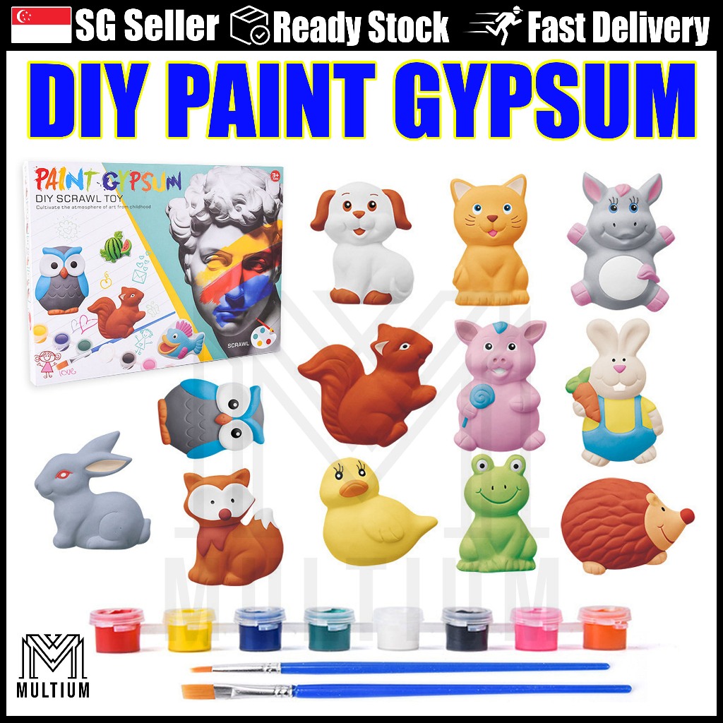 (Landscape Box) DIY Paint Gypsum - Zoo | Kid Plaster Painting | Art and ...