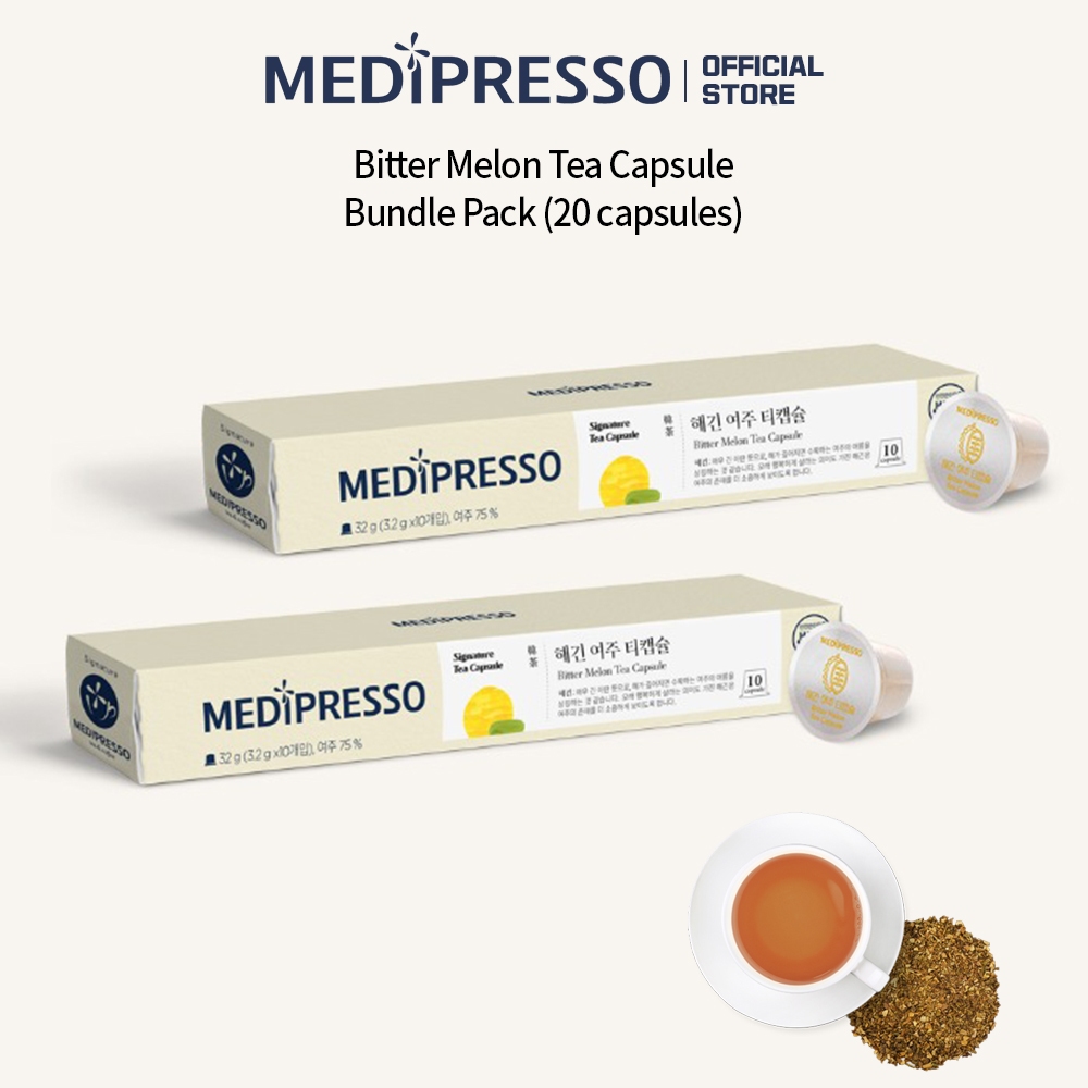 【MEDIPRESSO OFFICE 】 Bitter melon Tea Capsule Bundle Pack (20 capsules ...