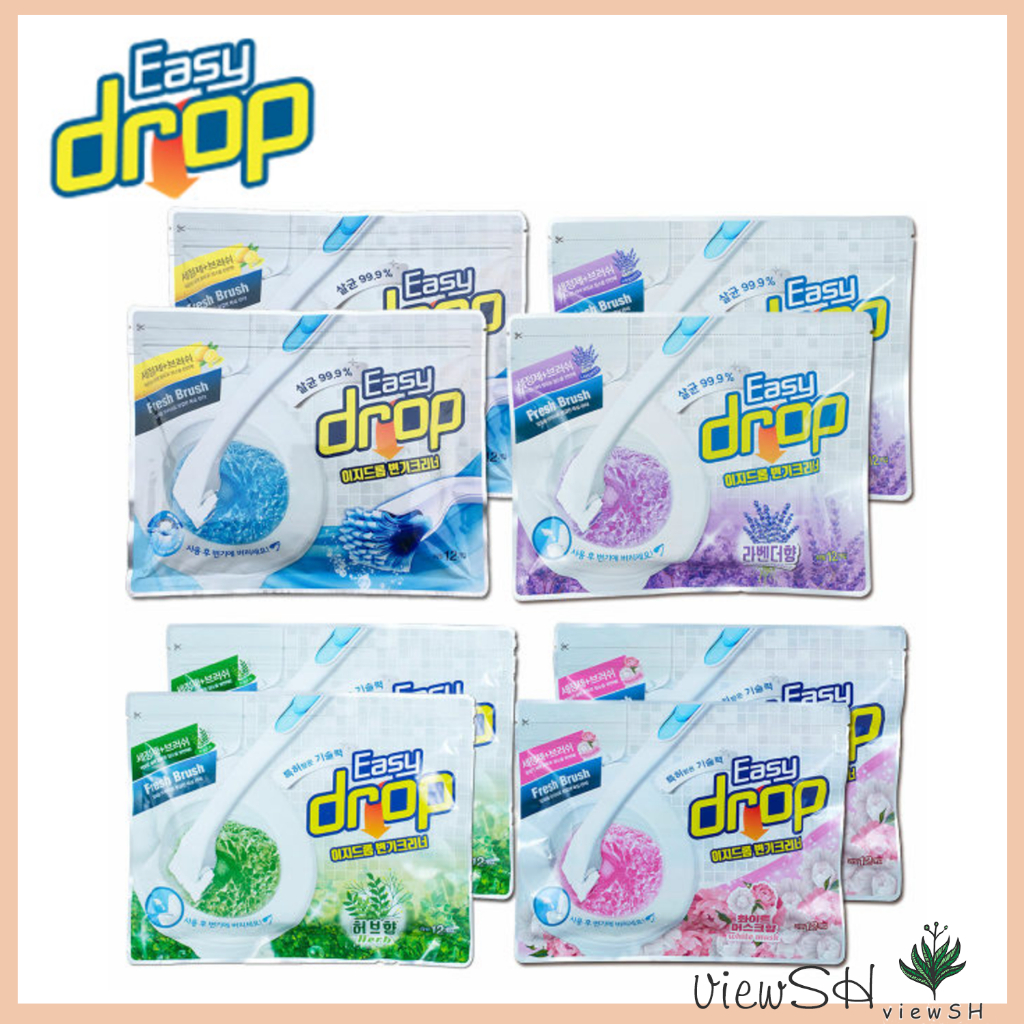[Easy Drop] Disposable Toilet Brush and Bowl Cleaner Refill Hygienic ...
