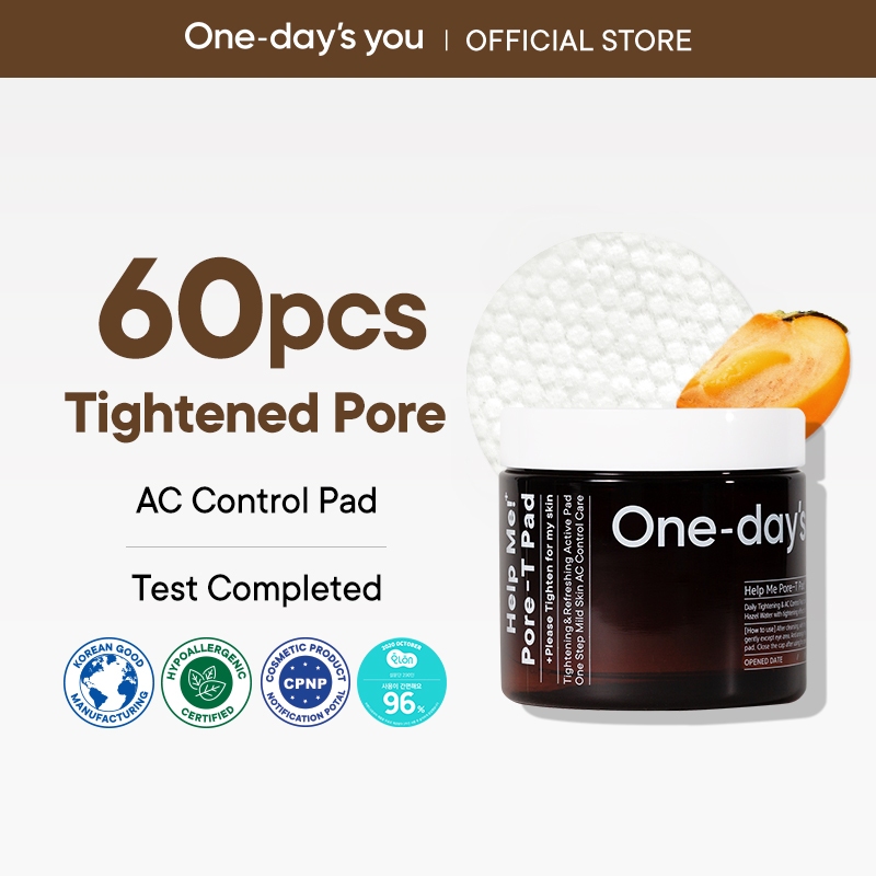 ONE DAY'S YOU Help Me Pore-Toner Pad (60 Pads) | Shopee Malaysia