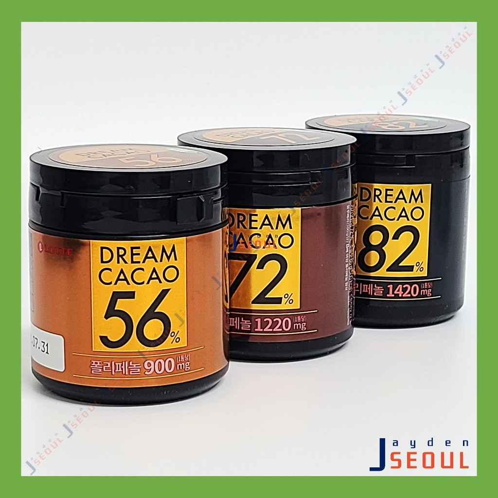 [Lotte] Dream Cacao (56% 72% 82% Polyphenol Chocolate, Dark Chocolate) | Shopee Malaysia