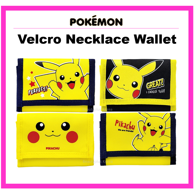 [Pokemon] Pikachu Velcro Necklace Wallet | Shopee Malaysia