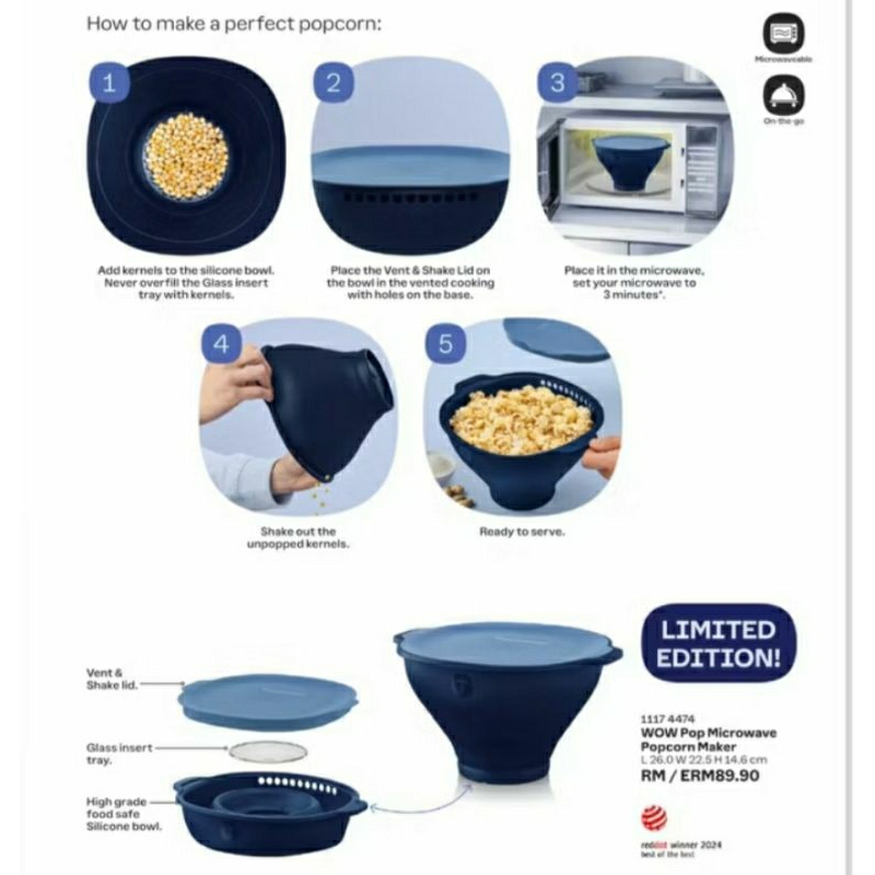 Tupperware Popcorn Maker 1pc | Shopee Malaysia
