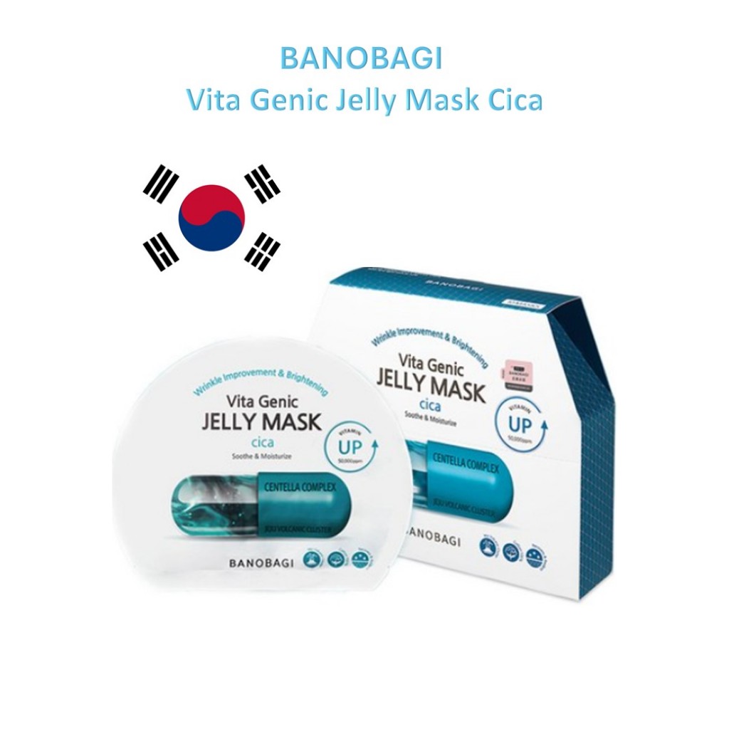 Banobagi Vitagenic Jelly Mask Cica, 10 pieces, 1 piece (KOREA) | Shopee ...