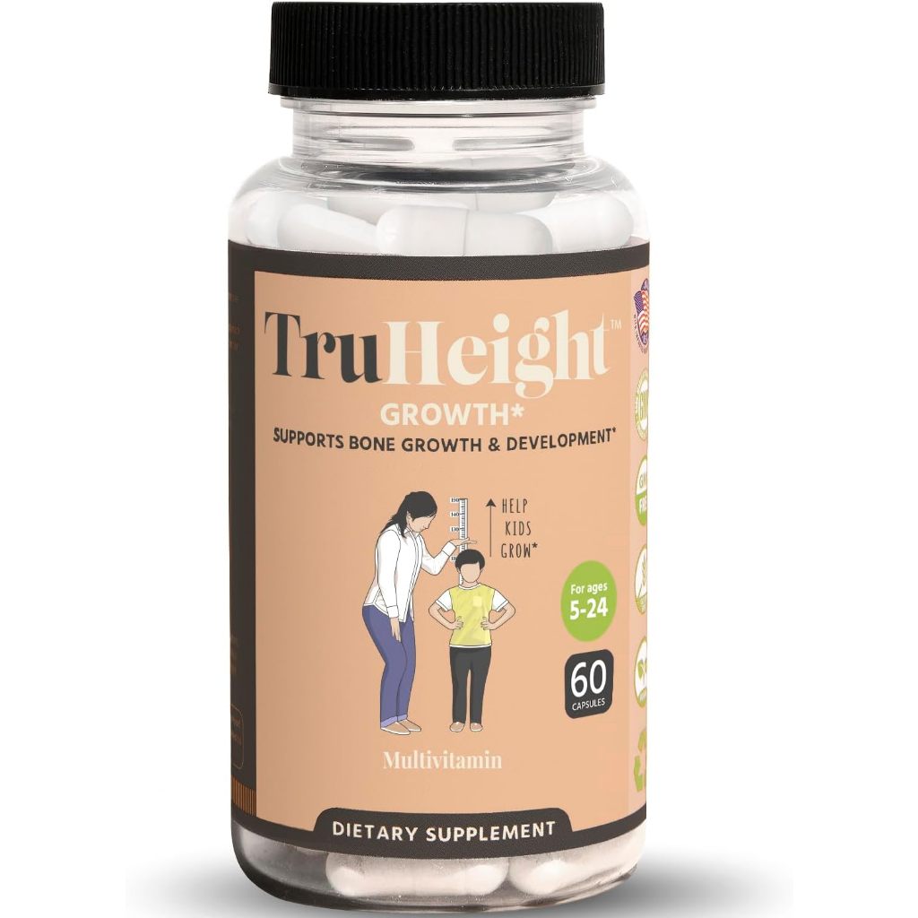TruHeight 60 Capsules Natural Height Growth for Ages 5+ Kids & Teens ...