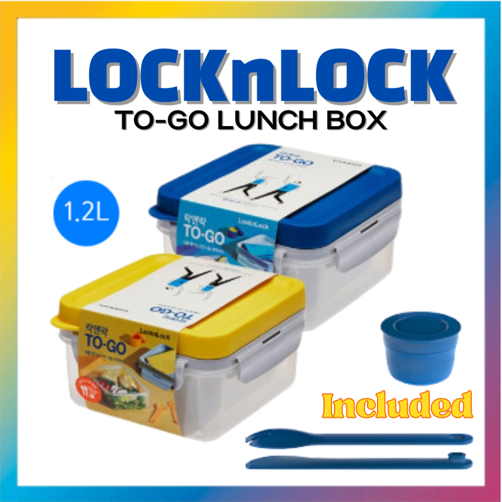 [LocknLock] To-go Two Spaces salad Lunch Box 1.2L HPL979L | Shopee Malaysia