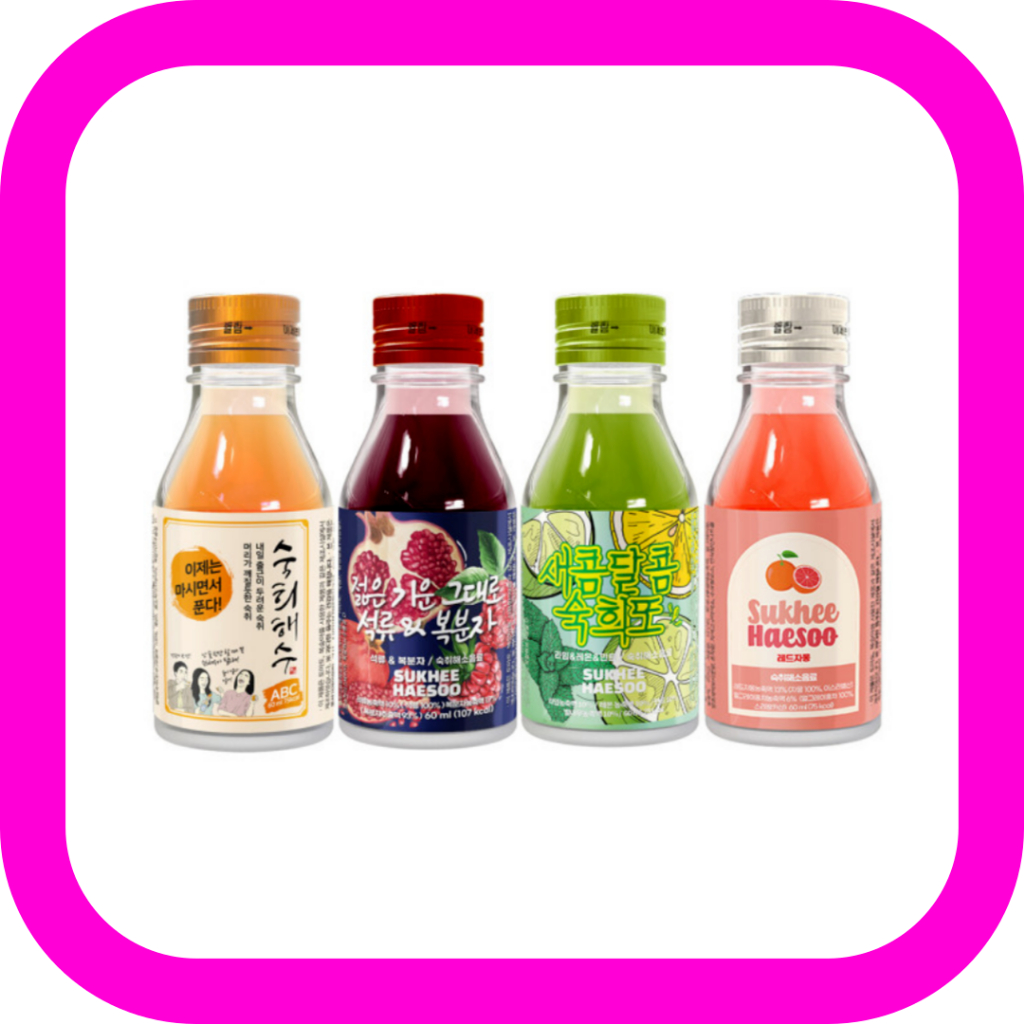 [Sukhee Haesoo] Hangover Korean Drink 숙희해수 60ml 5 Flavours / Pomegranate Raspberry / Mojito ...