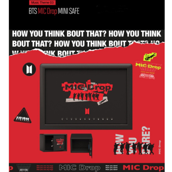 [ BTS official Music Theme Mini Safe 3 versions : MIC Drop black ...