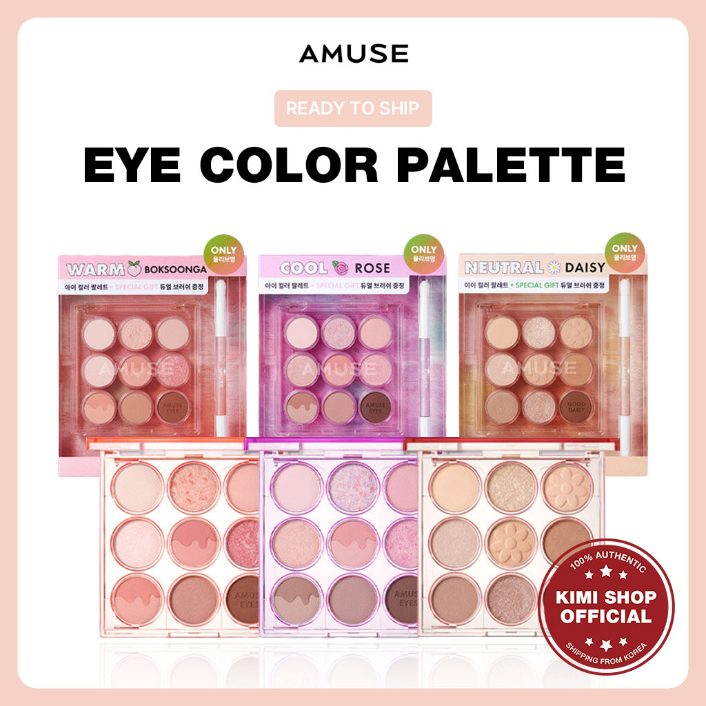 [AMUSE] Eye Color Shadow Palette 3 Shades / Shipping from Korea ...
