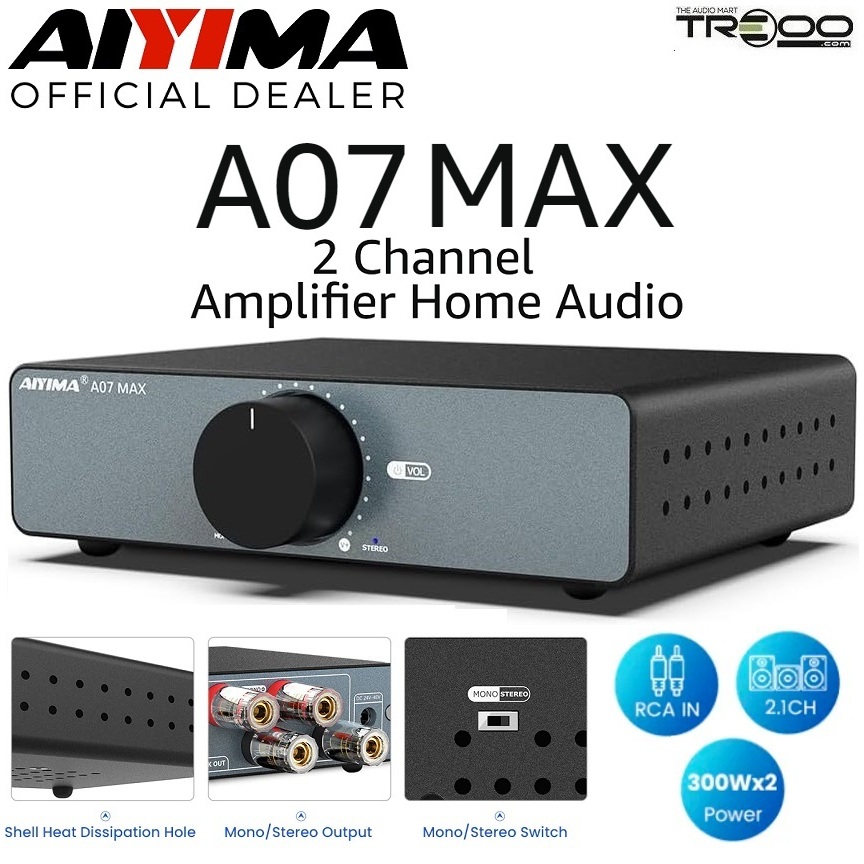 AIYIMA A07 MAX Hi-Fi Integrated Amplifier | Shopee Malaysia