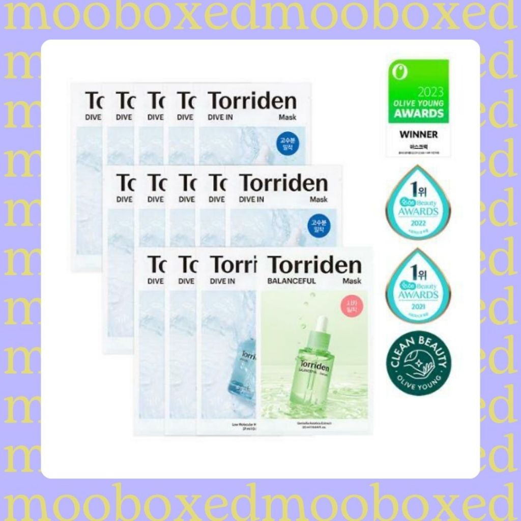 Torriden Dive-in Low Molecular Hyaluronic Acid Mask 10 Sheets Awards ...