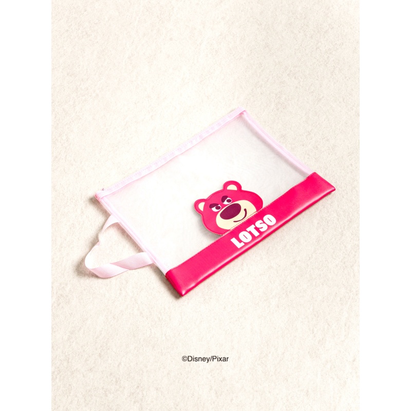Daiso Korea Pixar Toy Story Bag Lotso Handle Mesh Bag Lotso Goods ...