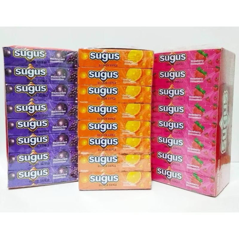 Sugus Stick Assorted Flavor 24's Blackcurrant Strawberry Orange ...