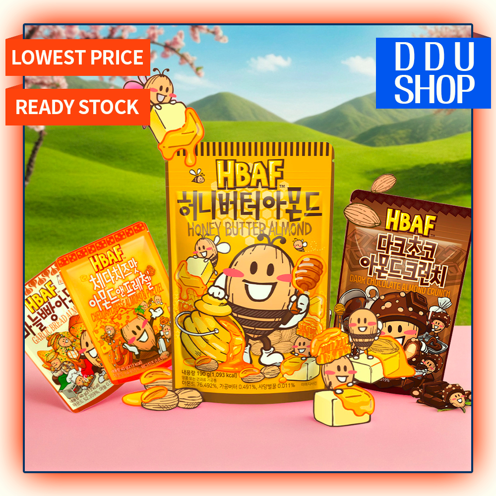 HBAF [NEW FLAVOR] KOREA ALMONDS ALL SIZE Honey Butter Almond Wasabi Laver Caramel pretzel Hot ...