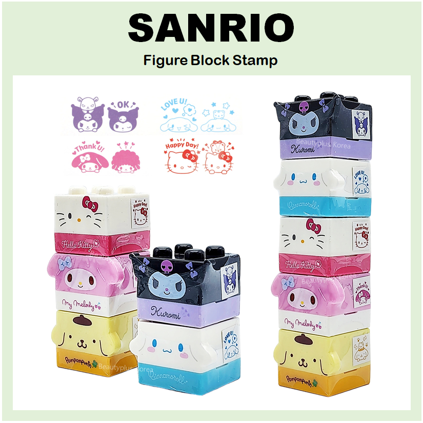 SANRIO CHARACTERS Figure Block Stamp 1p (My Melody/Kitty/Kuromi ...