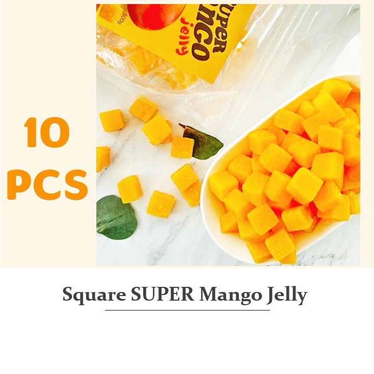 Square Super Mango Fruit Jelly Gummy Small Cube Individually Packaged ...