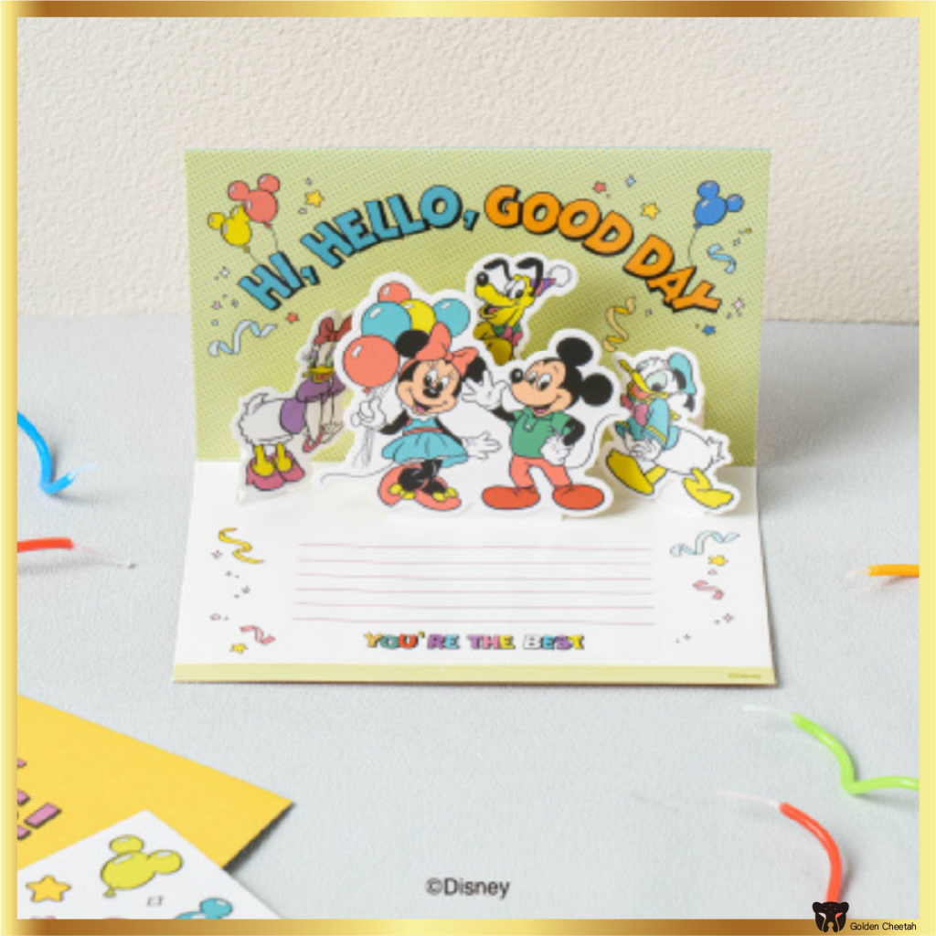 Disney Mickey Mouse 3D Pop-Up Greeting Card with Envelope & Stickers ...