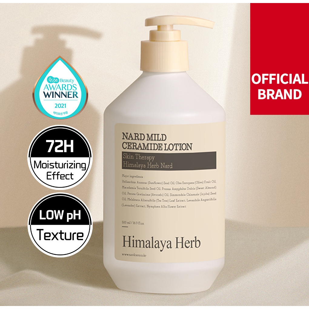 [NARD] Mild Ceramide Lotion 500ml - 72 Hour Hydrating Effect | Shopee Malaysia