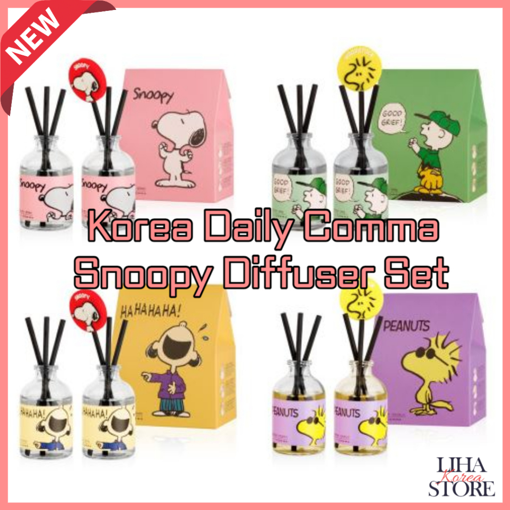 (NEW)Korea Daily Comma Snoopy Mini Diffuser 50ml 2pcs Birthday gift ...