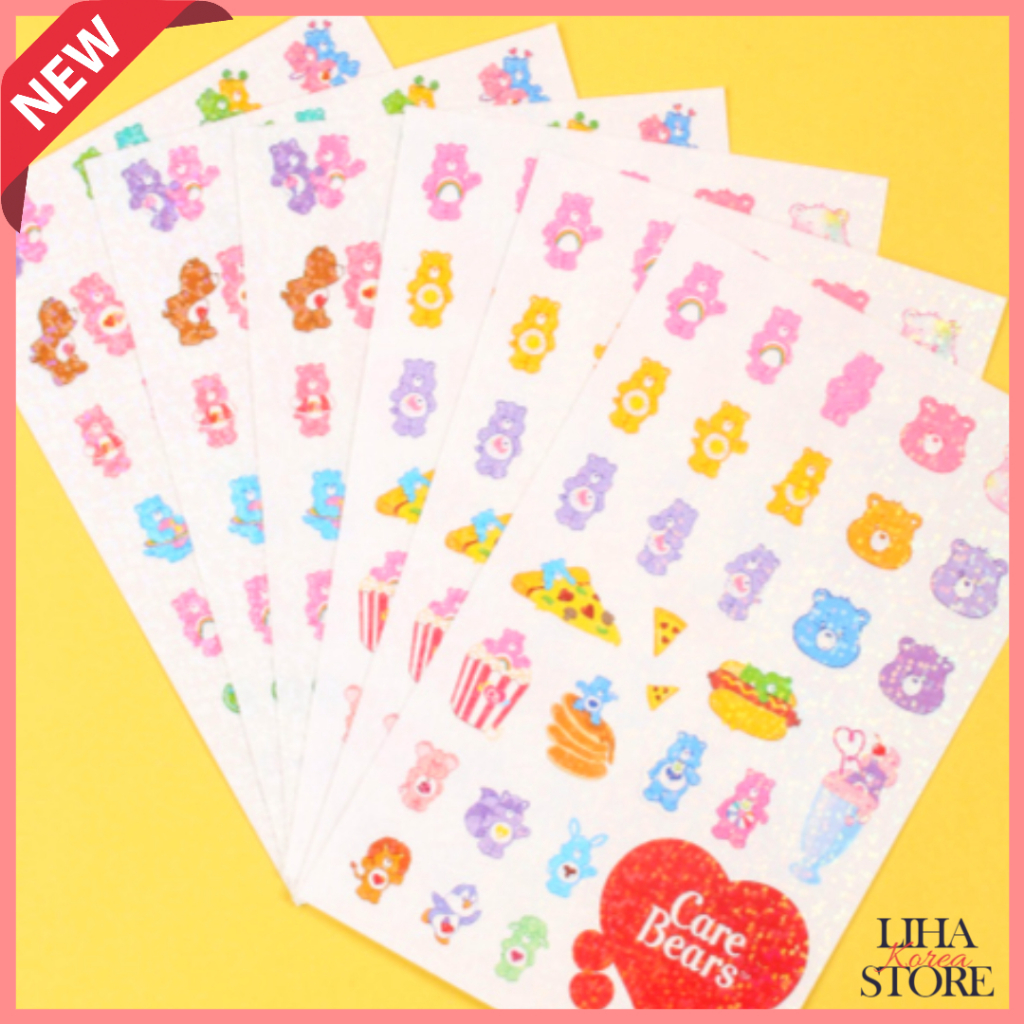 Korea Daiso Care Bears Sticker Hologram Stickers 3pieces | Shopee Malaysia