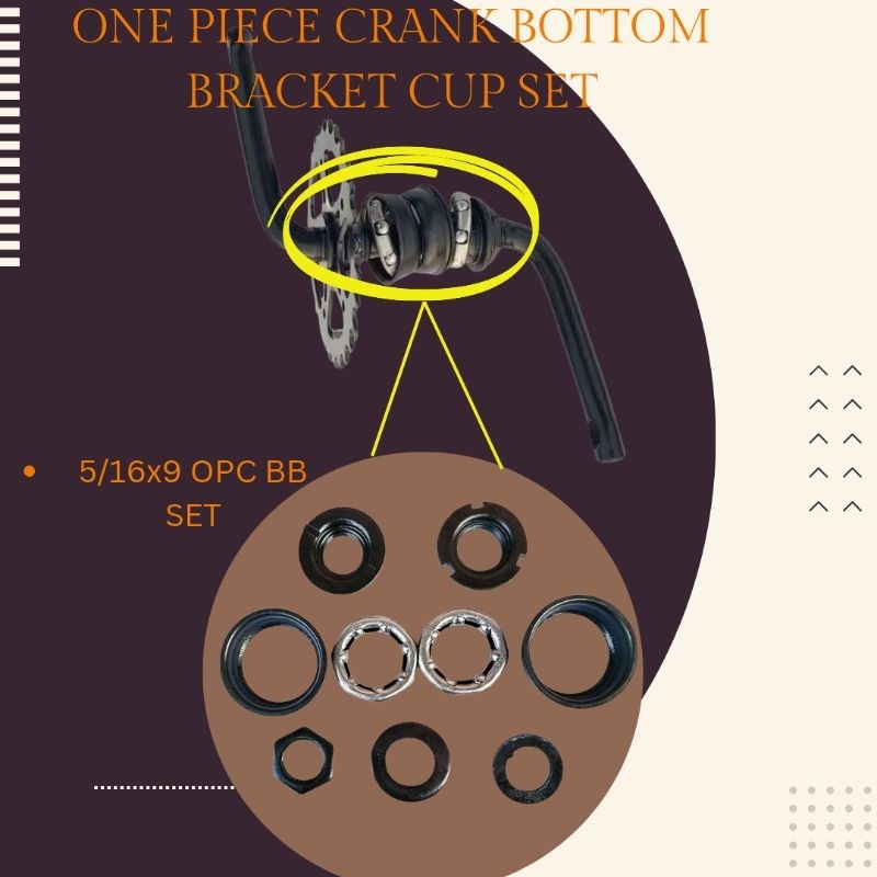[READY STOCK]ONE PIECE CRANK/OPC BOTTOM BRACKET SET 5/16x9 | Shopee ...