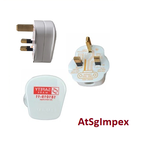 13A & 15A Plug Top / 3 Pin Plug Head with Safety Mark (13Amp Fused Plug ...