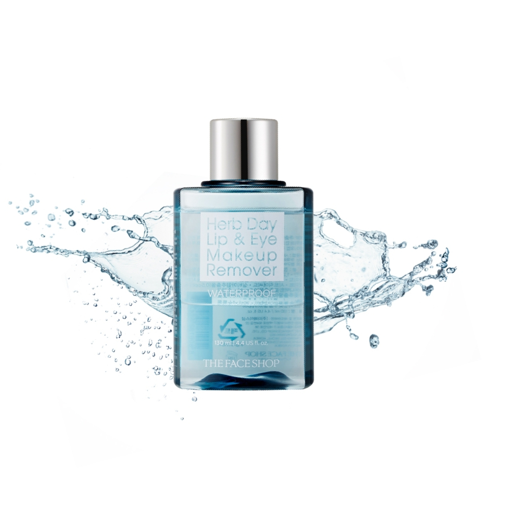 The Face Shop Herb Day Waterproof Lip&Eye Makeup Remover 130ml | Shopee ...