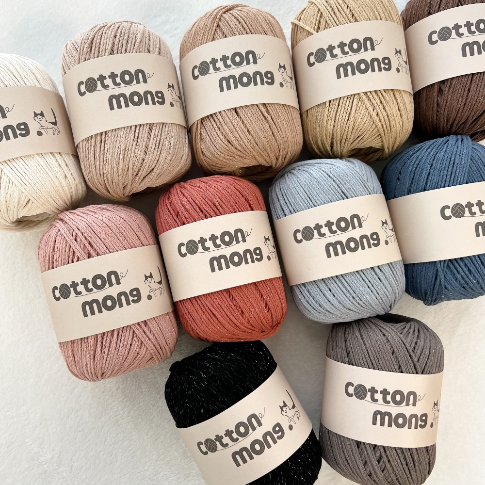 Cotton Mong by mongchi Crochet Korea yarn pastel colors high-quality ...