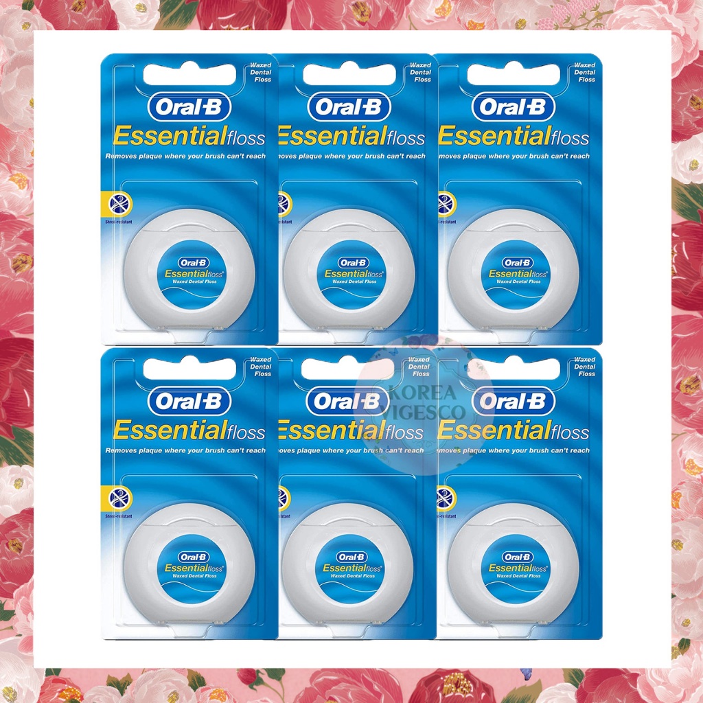 Oral B Essential Floss 50m * 6EA (Basic / Mint) | Shopee Malaysia