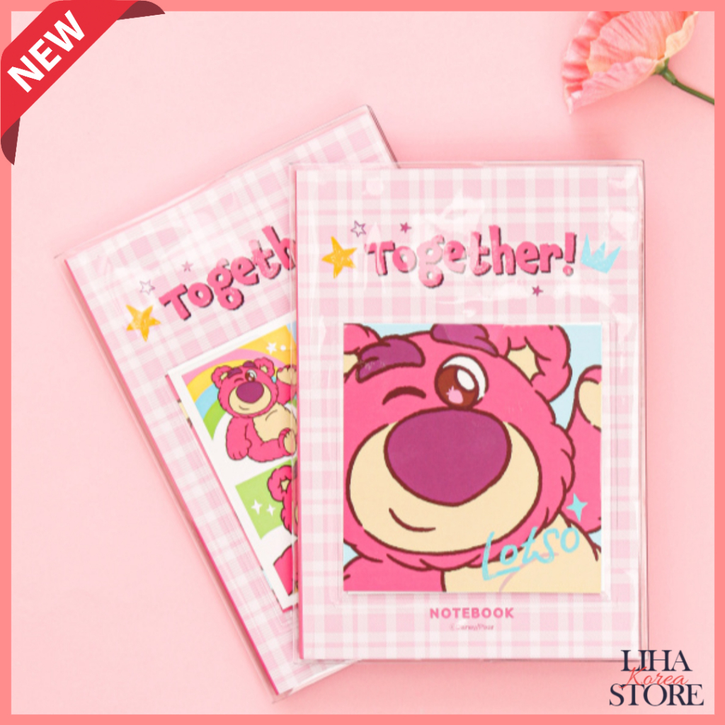 Daiso Korea Pixar Toy Story Lotso Notebook Lotso PVC Cover Notebook Toy ...