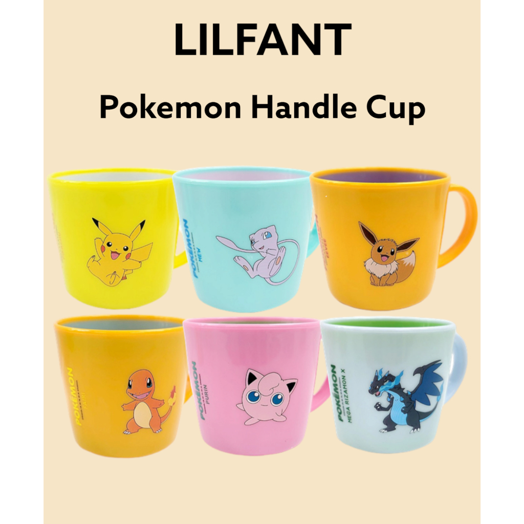 [LILFANT] POKEMON Double Color Handle Cup 1P 230ml (PIKACHU / MEW / Eevee / Jigglypuff ...