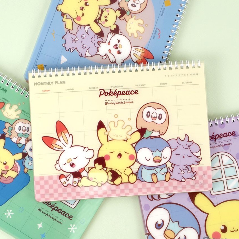 Pokemon Pokepeace Undated Monthly Planner Scheduler Diary Hard Cover ...
