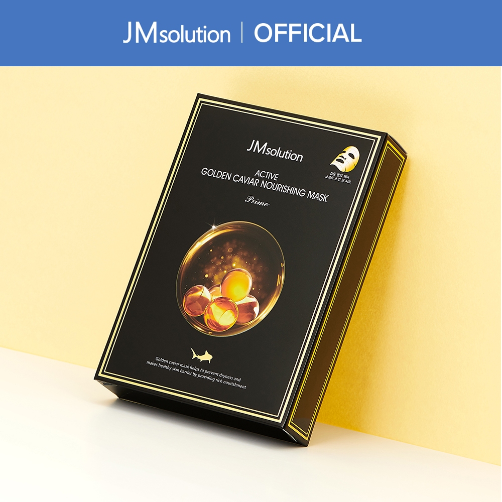 [JMsolution] active golden caviar nourishing mask prime (10sheets) | Shopee Malaysia