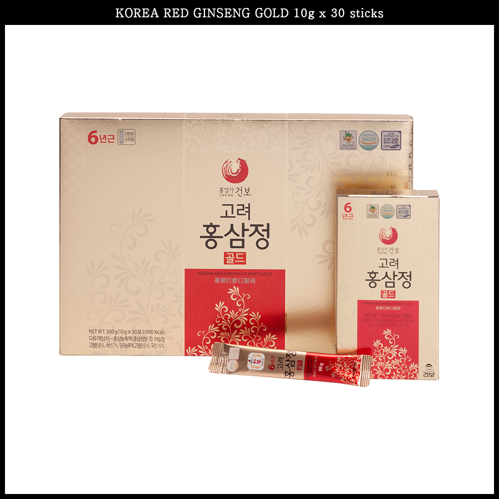 Korean Red Ginseng Extract Gold 10g x 30 stick | korea gingseng extract ...