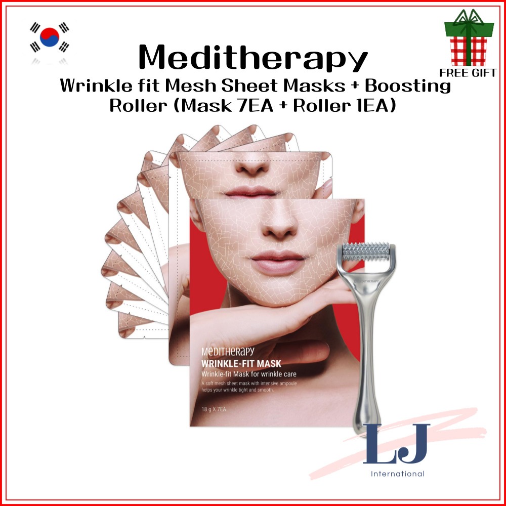 Meditherapy Wrinkle fit Mesh Sheet Masks + Boosting Roller (Mask 7EA ...