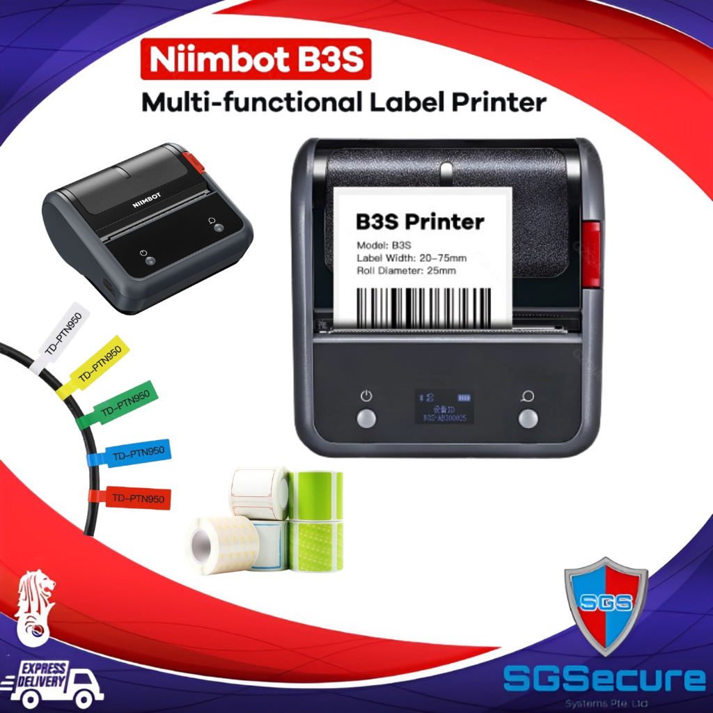 Niimbot B3S: Inkless Bluetooth Label Printer for Clothing, Barcode, Small Business (25-75mm ...