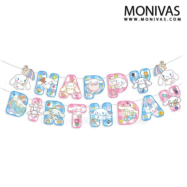 Cinnamoroll Party Garland Sanrio Theme Birthday Banner Wall Bunting ...