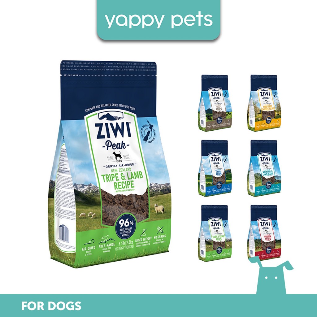 Ziwi Peak Air Dried Dog Food 2.5kg | Single Protein, Training Treats, Complete Diet, Meal Topper ...