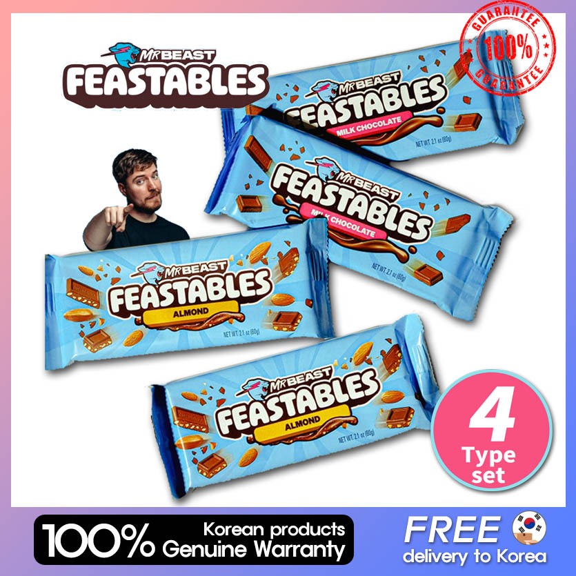 MR BEAST FEASTABLES CHOCOLATE 4type SET, 3ea | Shopee Malaysia