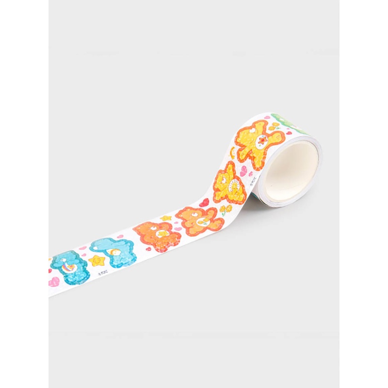 Daiso Korea Care Bears Sticker Carebears Tin Case + Sticker Set Care ...