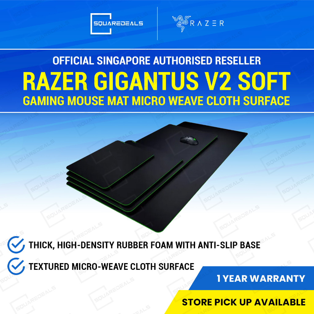 Razer Gigantus V2 Soft Gaming Mouse Mat Micro Weave Cloth Surface All ...