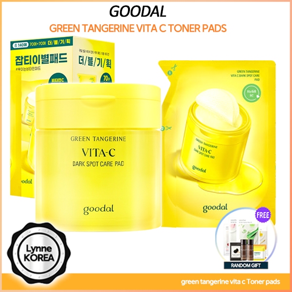 [1+1] GOODAL Green Tangerine Vita C Toner Pad Plus (140ml, 70ea ...