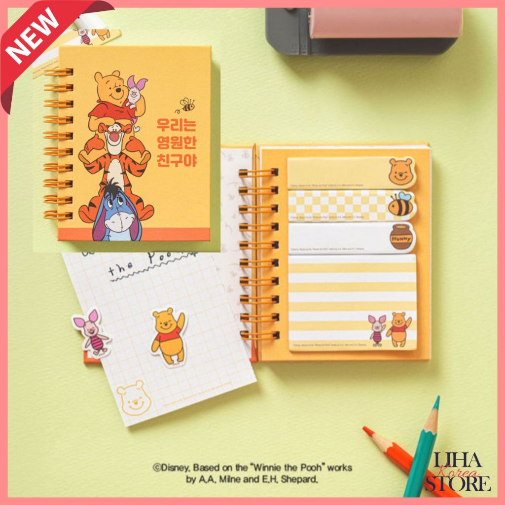 Disney Winnie the Pooh Sticky note Post-it Adhesive Sticky Memo Book ...