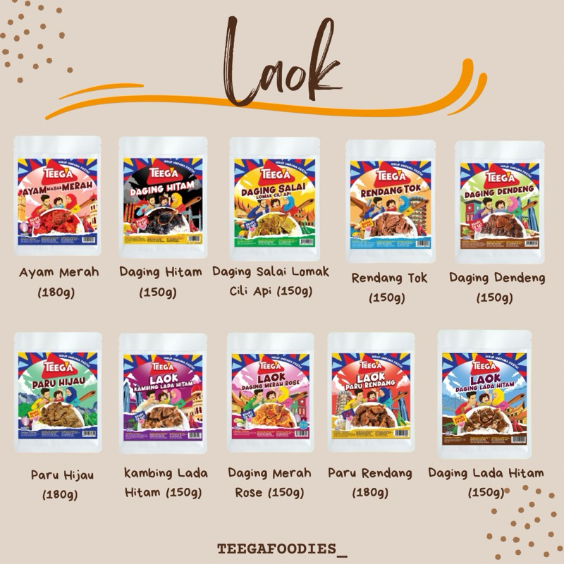 NEW PRODUCT TEEGA LAOK READY-TO-EAT | Shopee Malaysia