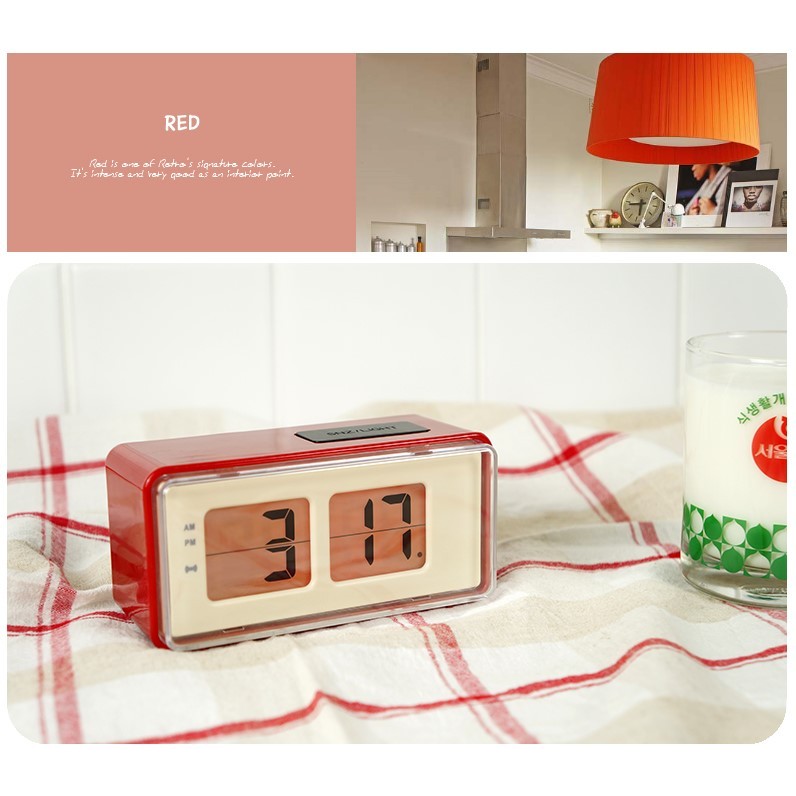 Flip Clock Style Retro Design Digital Alarm Clock 5 Types for Kid Loud ...