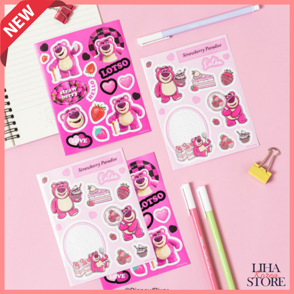 Daiso Korea Pixar Toy Story Stickers Lotso Stickers(4sheets) | Shopee ...
