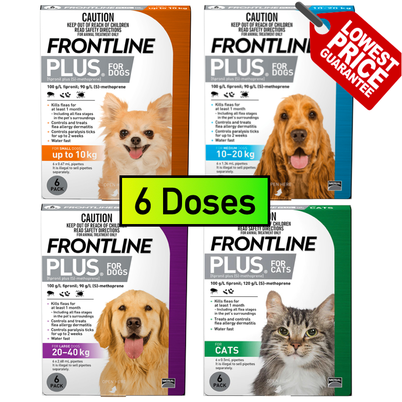 Frontline Plus For Dogs and Cats All Sizes 6 Pipettes | Shopee Malaysia