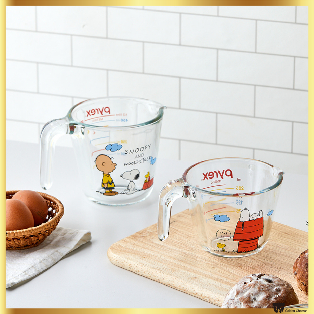 Pyrex Measuring Cup Snoopy Illustration Edition 250ml 500ml | Shopee ...